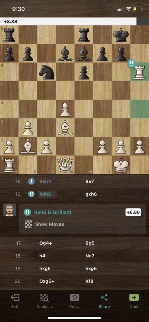 I Think This Is The Best Move Ive Played Rook For Pawn To Crack Open The King R Chessbeginners