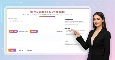 Free Html Escape And Unescape Tool Prevent Xss Toolsuite