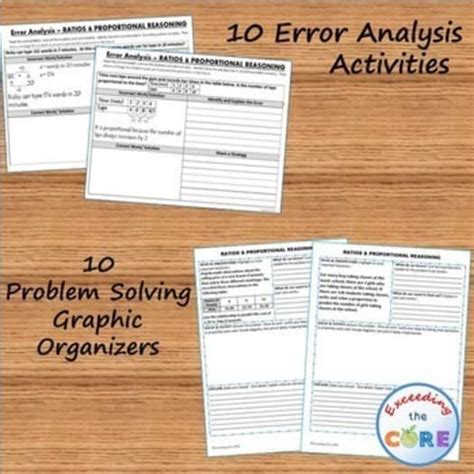 Ratios And Proportions Bundle Task Cards Error Analysis Graphic Organizers