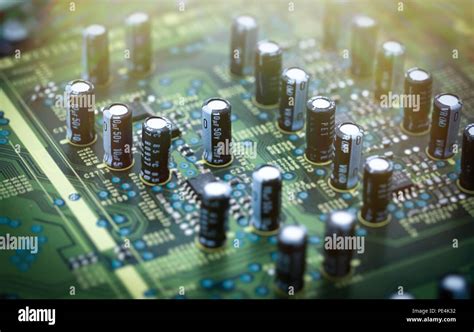 Circuit Board Closeup Stock Photo Alamy