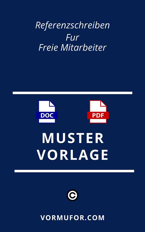 Referenzschreiben Für Freie Mitarbeiter Muster Vorlage