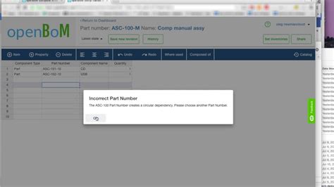 Openbom Multi Level Bom 2 Youtube