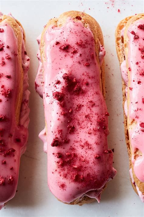 Raspberry And Cream Éclairs Recipe Recipe Yummy Food Dried