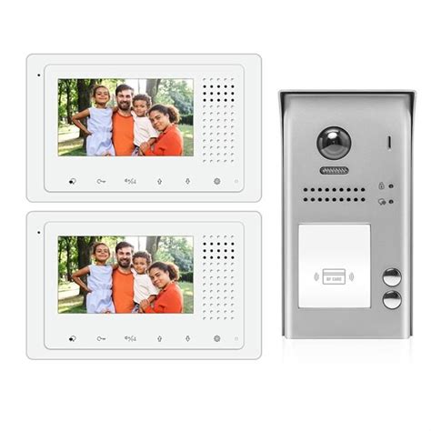 2 Wire Intercom System For Home 2 Monitors 4 3 2 Apartment Video Door Bell Door Release