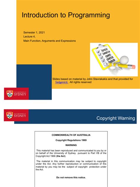 L04 Main Function Arguments And Expressions Pdf If And Only If