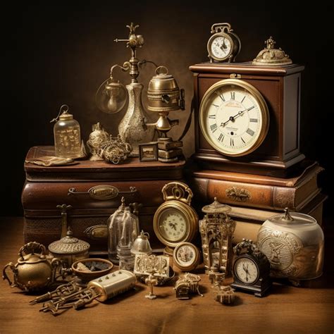 Premium Photo Antique Collection Showcasing Unique And Sentimental Items