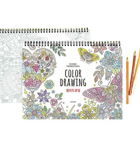 핑크풋 스프링 컬러드로잉 컬러링 북 중급버전 티몬
