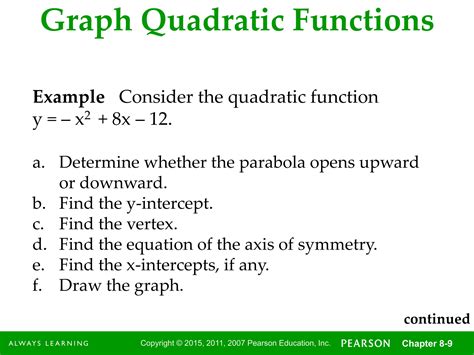 Introduction Of Quadratic Functions And Its Graph Ppt