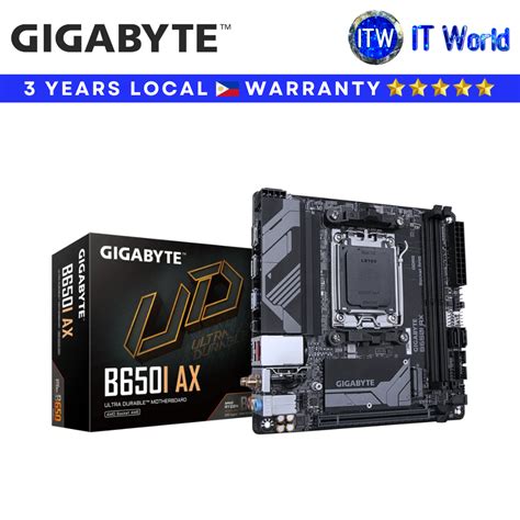 Gigabyte Motherboard Ddr Am B I Ax Mini Itx Wi Fi E Pcie Itw Shopee Philippines