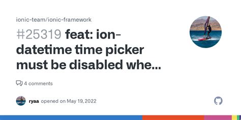 Feat Ion Datetime Time Picker Must Be Disabled When The Pre Selected Date Is Before The Min
