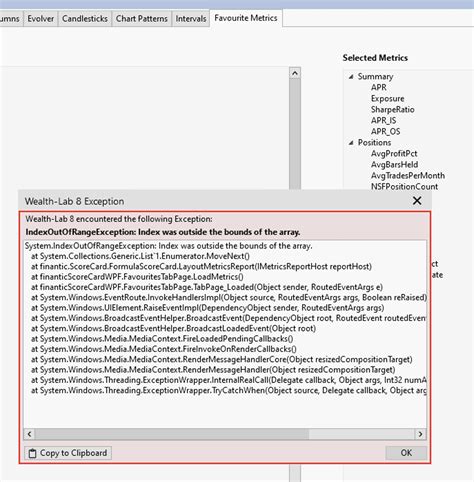 Finantic Smac Optimizer Throws Exceptions Wealthlab