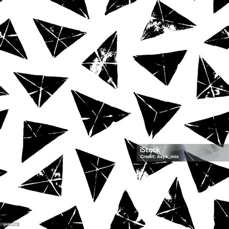 Triangle Stamps Seamless Pattern Stock Illustration Download Image