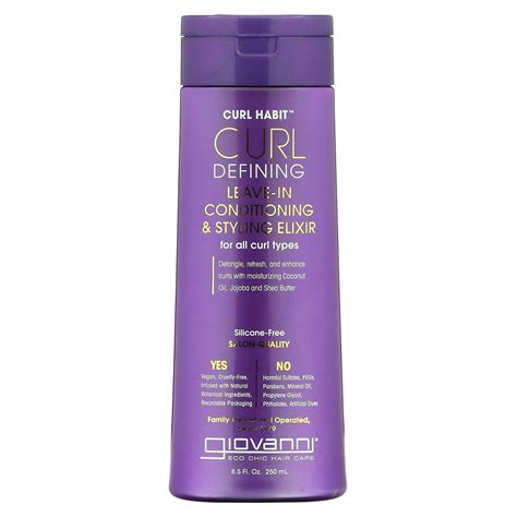 Giovanni Curl Habit Curl Defining Leave In Conditioning And Styling Elixir For All Curl Types