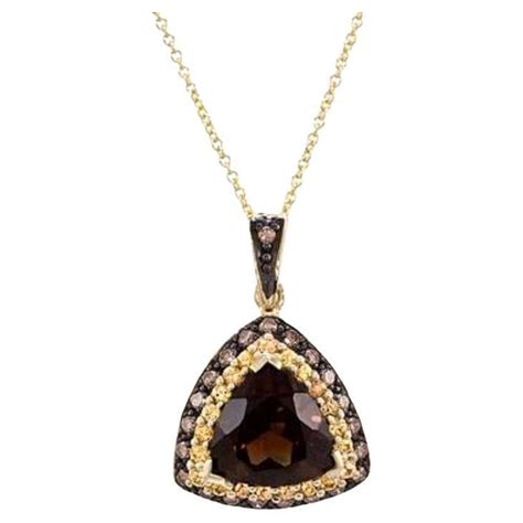 Grand Sample Sale Pendant Featuring Yellow Sapphire Chocolate Diamonds