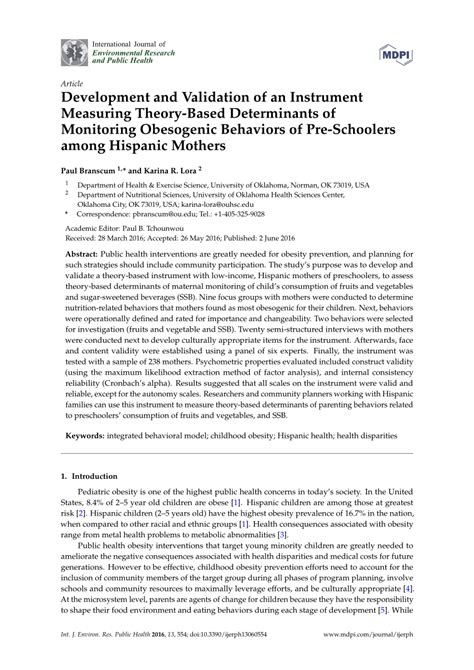 Pdf Development And Validation Of An Instrument Measuring Theory