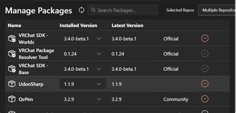 [bug] both udonsharp and sdk 3 4 0 beta 1 is installed when installing package depends on