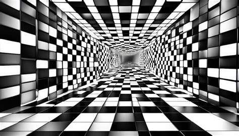Monochromatic Abstract Square Pattern Background Premium Ai Generated Image