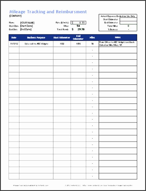 Work Log Excel Template