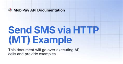 Send Sms Via Mt Example Mobipay Api Documentation
