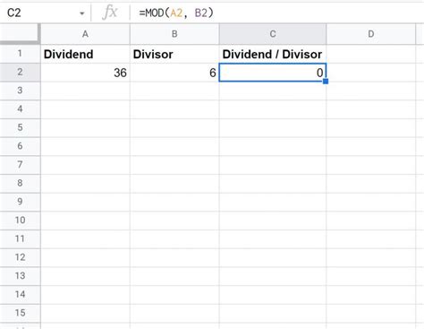 How To Get Remainder In Google Sheets Using MOD Function