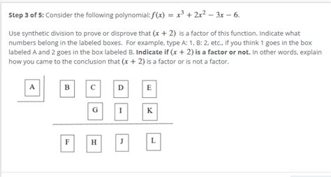 Solved Step 3 Of 5 Consider The Following Polynomial Chegg Com