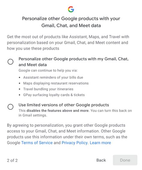 Google Will Soon Give You A Choice To Turn Off Smart Features And Personalization In Gmail Chat