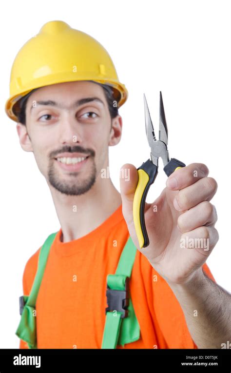 Repairman In Coveralls In Industrial Concept Stock Photo Alamy
