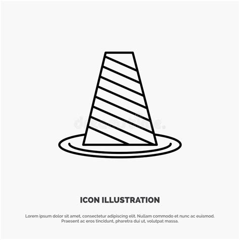 Cone Protection Road Roadblock Stop Warning Blue Icon On Abstract Cloud Background Stock