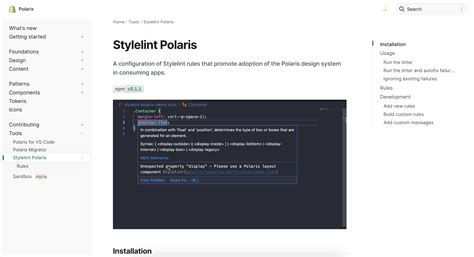 Add Demo Of Linting In Action To The `toolsstylelint Polaris` Page · Issue 8089 · Shopify
