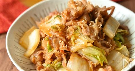 ごま油香る 旨辛豚バラ白菜 レシピサイトnadia