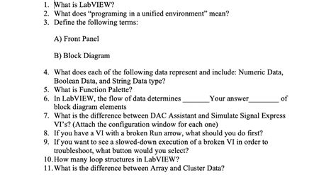 solved 1 what is labview 2 what does “programing in a