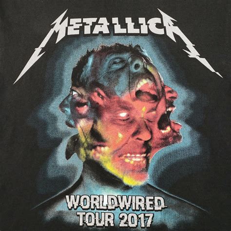 2017 Metallica Worldwired Tour 2 Sided Black T Shirt … Gem