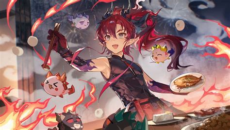 Dusk Nian Shu Chongyue Ling And More Arknights Drawn By Dongju Azuma Danbooru