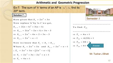 Arithmetic And Geometric Progressions Pdf