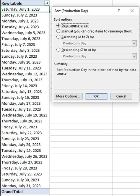 Can I Get Excel To Sort My Dates Using Oldest Newest Instead Of A Z