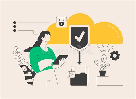 Secure File Sharing Abstract Concept Vector Illustration Stock Illustration Illustration Of