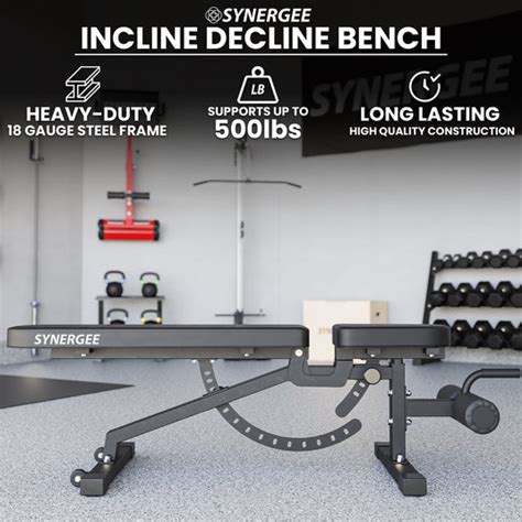 Synergee Adjustable Incline Decline Bench Livingfit