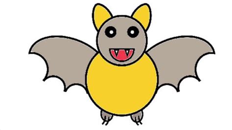 How To Draw A Bat Easy