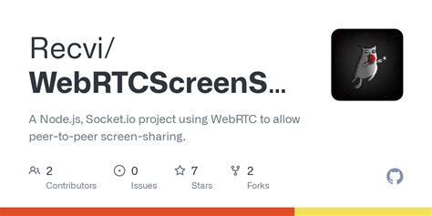 github recvi webrtcscreensharing a node js project using