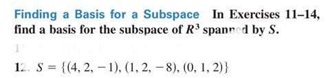 Solved Finding A Basis For A Subspace In Exercises Chegg