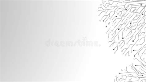 Circuit Board With Moving Electrons Data Flow Loop Background Animation