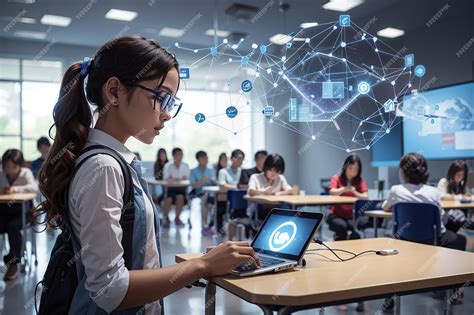 Premium Photo Iot And Education Smart Connections In The Futuristic