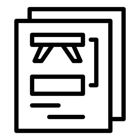 Table Plan Icon Outline Vector Work Factory 14923927 Vector Art At Vecteezy