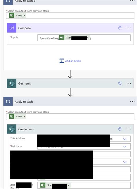 Power Automate Copying Date Column From Online Excel To Sharepoint