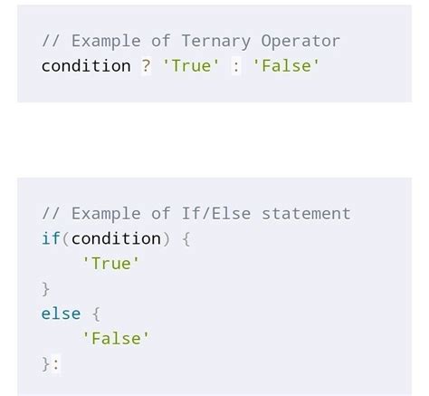 The Ternary Operator Ternary Operator Is A Short One Line Conditional