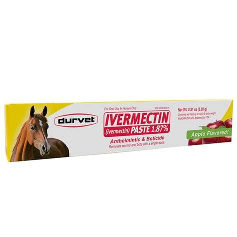 Ivermectin Paste 187 Dewormer Apple Flavor Agri Supply