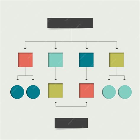 Premium Vector Flowchart Scheme Infographics Chart Element Simply Flat Design