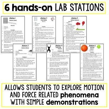 Motion And Force Lab Station Activity Station Activities Integrate Science Physical Science