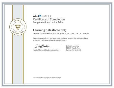 Hatice T On Linkedin Salesforce Salesforcecpq Salesforcecertification…