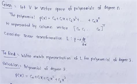 Answered Let V Be The Vector Space Of Polynomials Of Degree N The